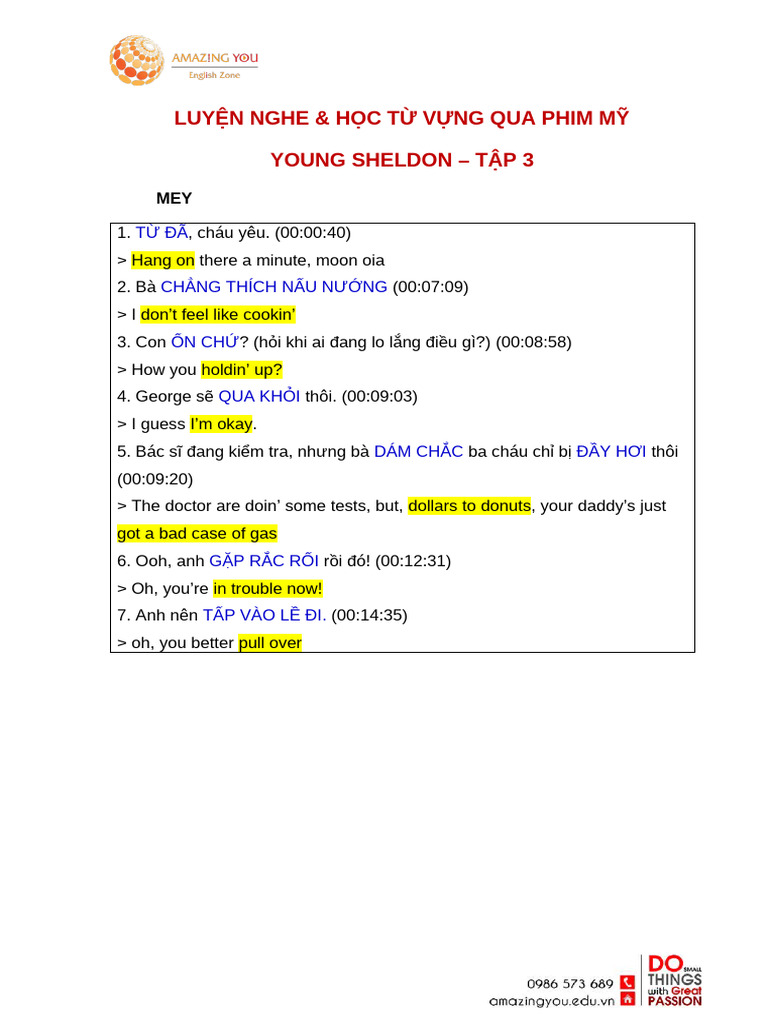Young Sheldon - Lesson 3 | PDF
