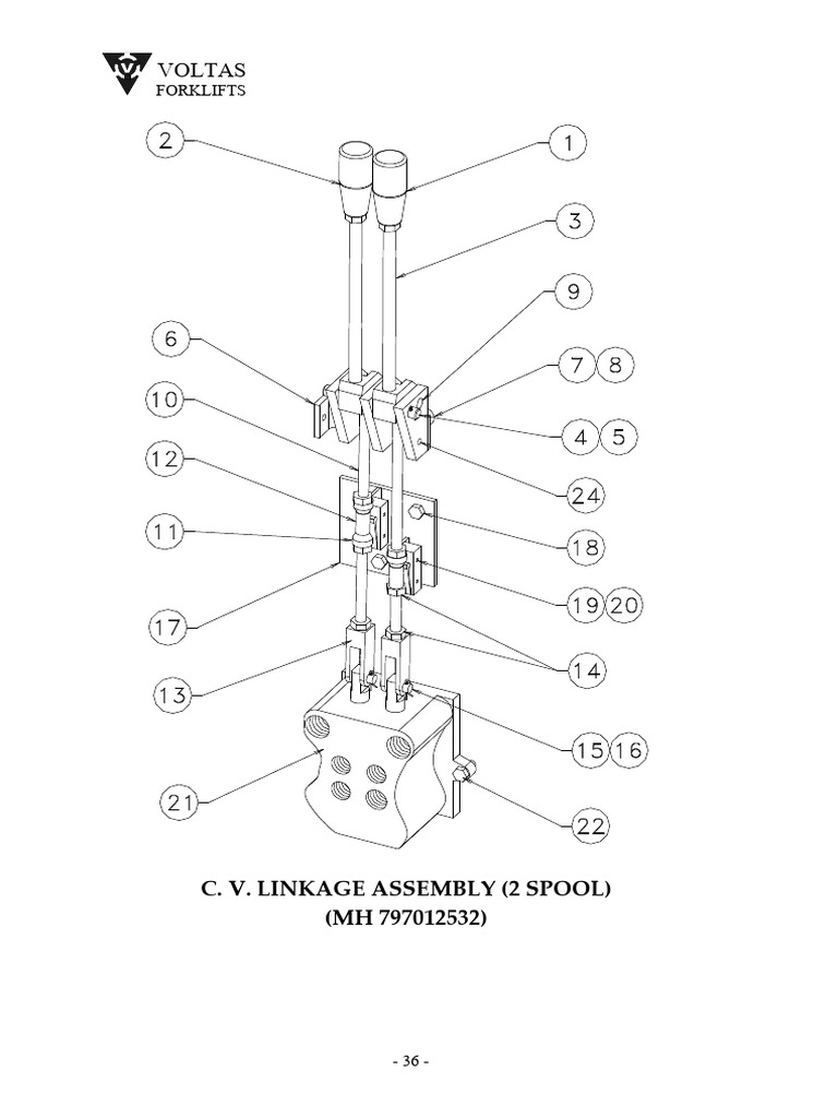 Voltas-2 Spool Control Linkage-E | PDF