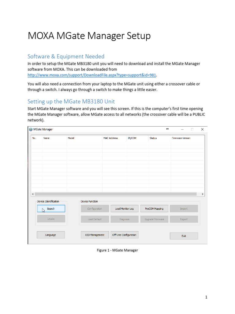 MOXA MGate Manager Setup | PDF | Computer Network | Networking Standards