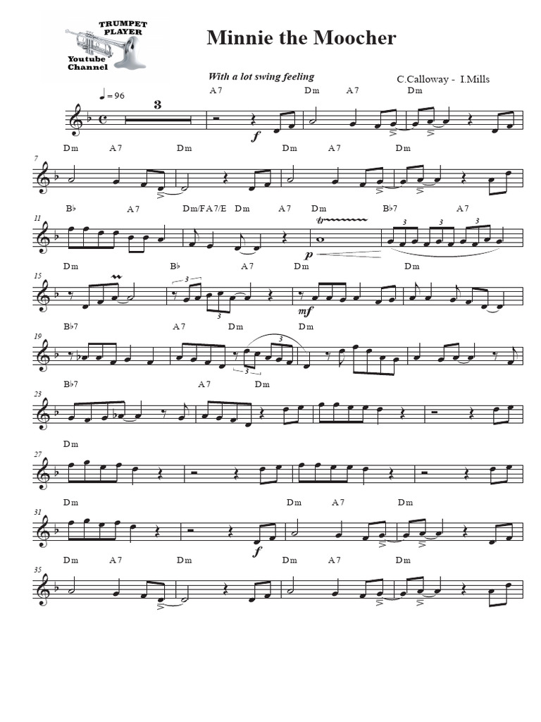 Minnie The Moocher - BB Trumpet - C.calloway I.mills | PDF