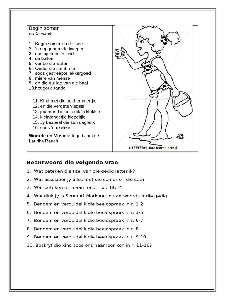 Begin Somer - Vrae en Antwoorde | PDF