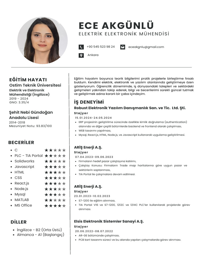 Ece Akgünlü CV | PDF