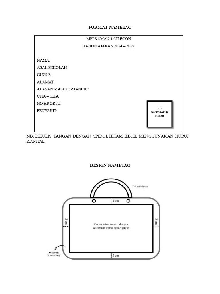 Format Nametag Mpls 2024-2025-2 | PDF