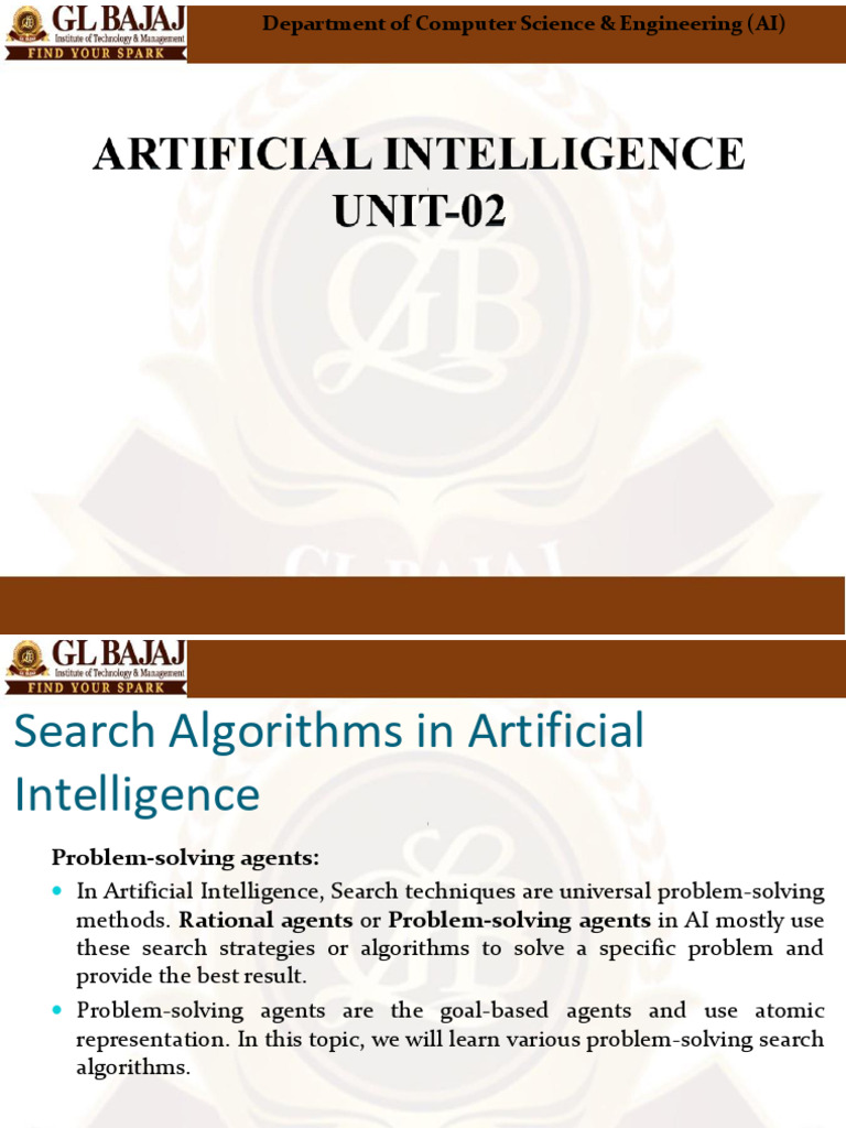 ARTIFICIAL INTELLIGENCE - Unit-2 | PDF | Mathematical Relations | Algorithms And Data Structures