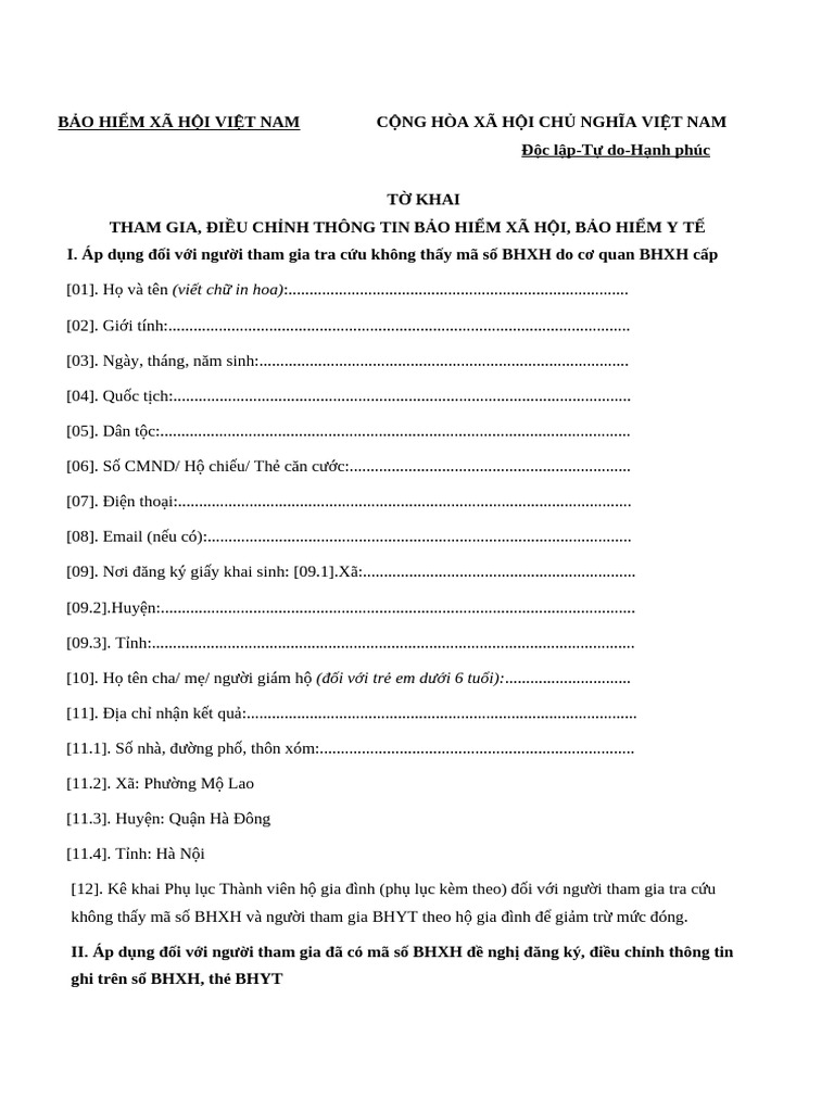 T Khai BHYT | PDF