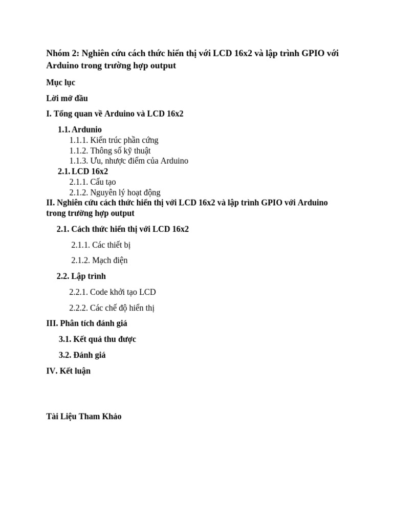 Đề cương BTL-Nhóm 2 | PDF