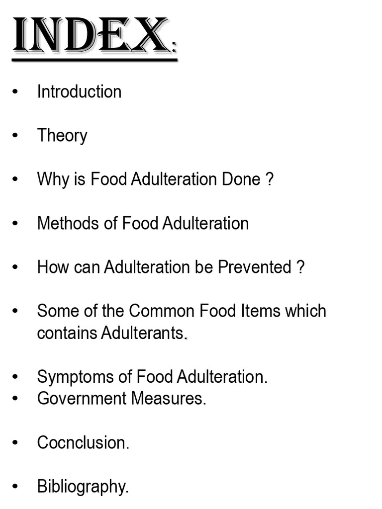 Understanding Food Adulteration Risks | PDF | Foods | Vegetables