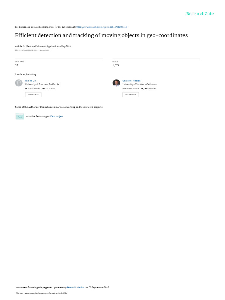Efficient Detection And Tracking Of Moving Objects Pdf Shader Texture Mapping