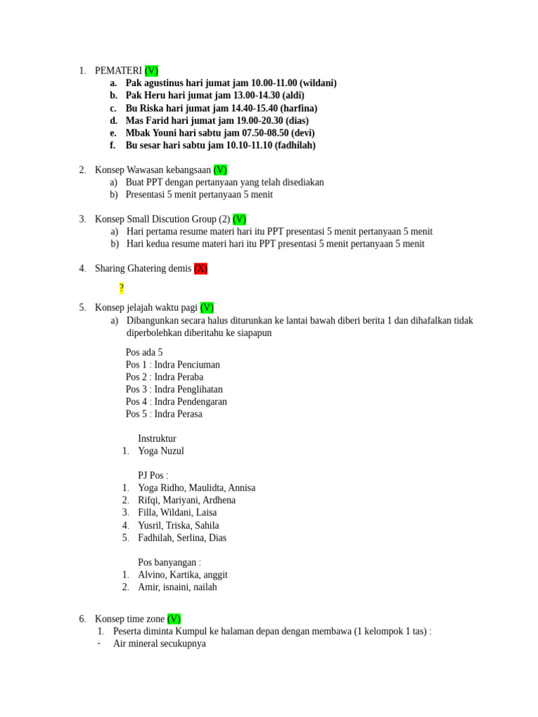 Konsep Acara | PDF
