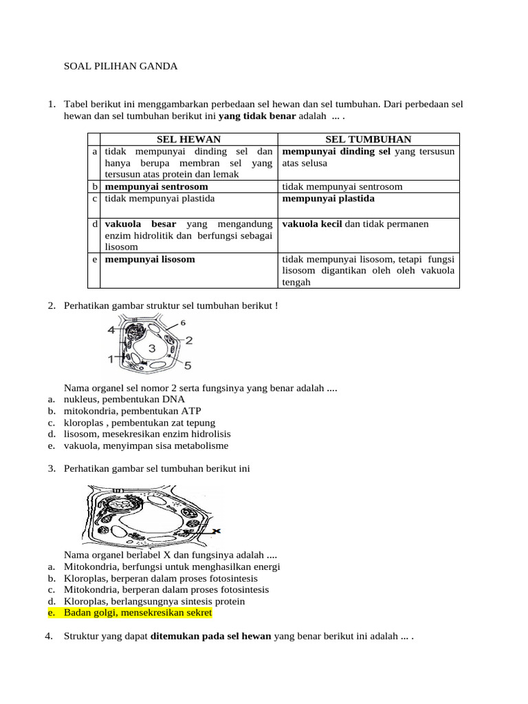 Latihan Soal Osk Biologi | PDF