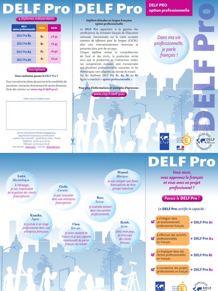Certification DELF Pro : Évaluez vos compétences | PDF