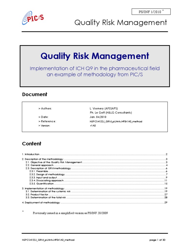 Quality Risk Management | PDF | Risk Management | Risk