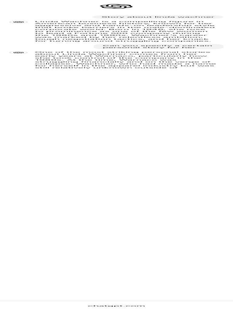 Linda Wachner Business Journey | PDF