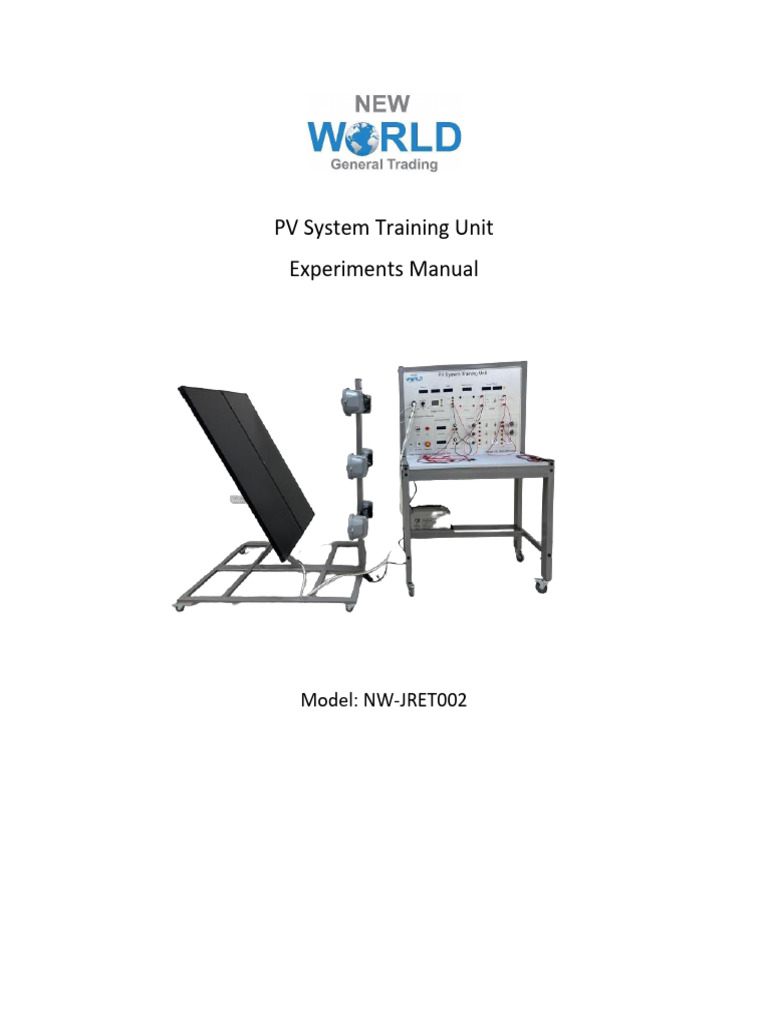 PV System Training Experiments Guide | PDF | Solar Panel | Photovoltaic ...
