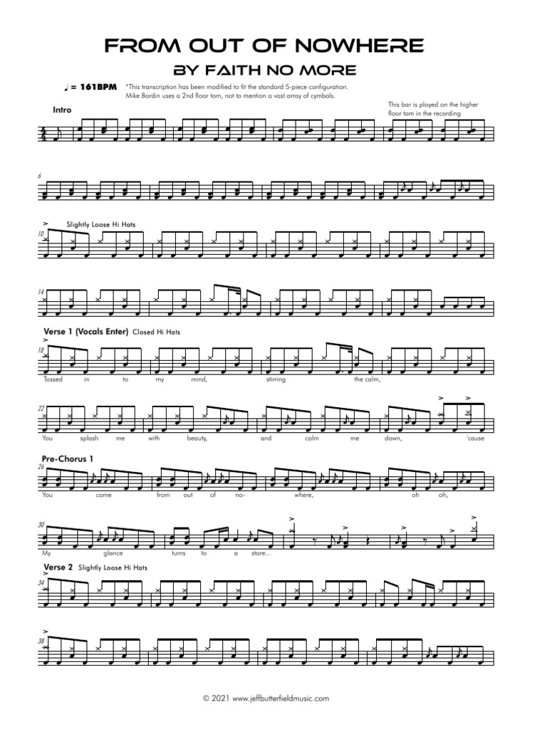Faith+No+More+ +From+Out+of+Nowhere+7032021 | PDF | Percussion ...