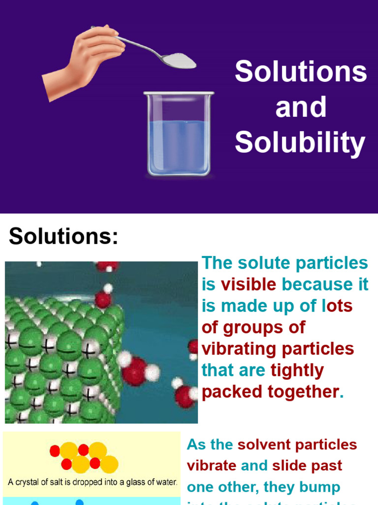 Solutions and Solubility - G7 | PDF | Solubility | Chromatography