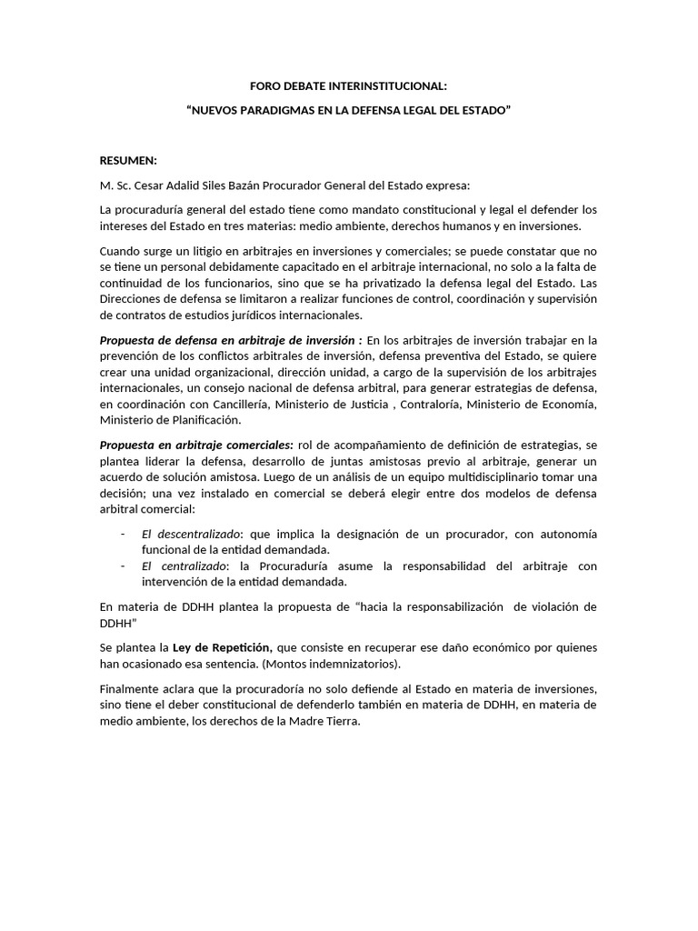 Foro Debate Sergio | PDF