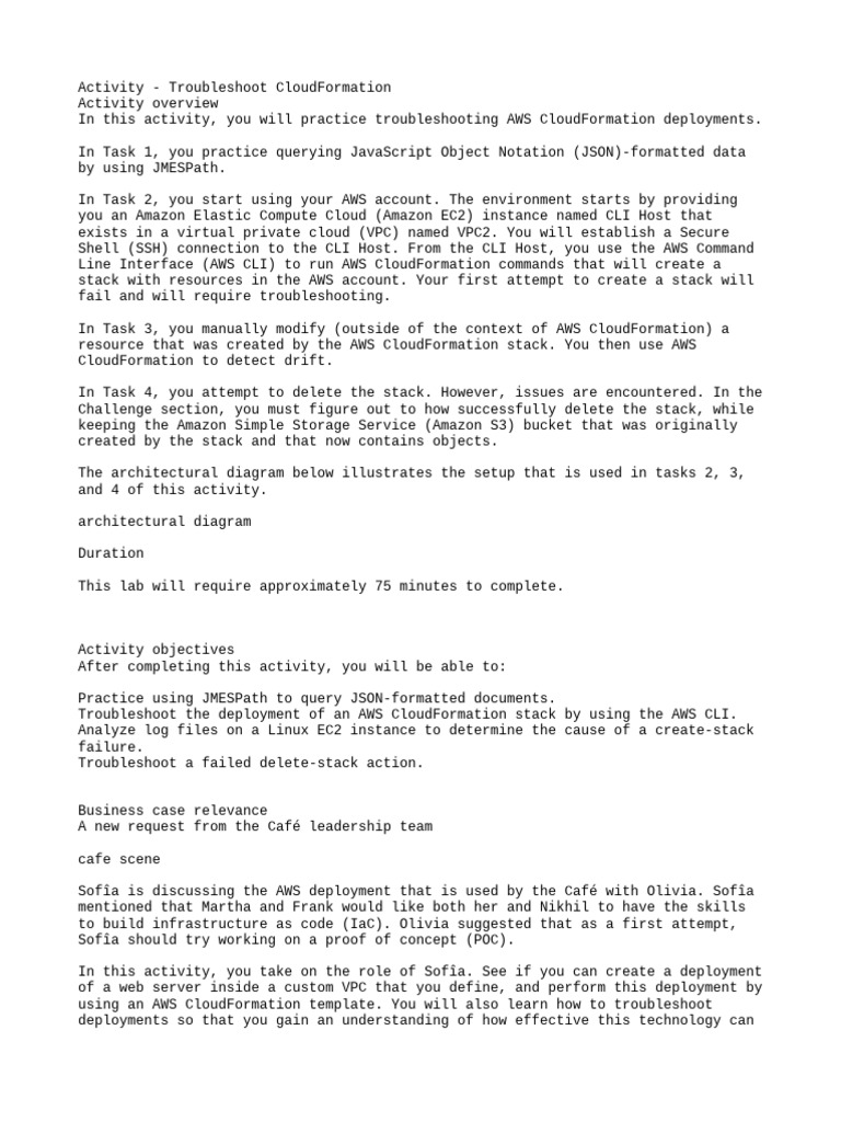 AWS CloudFormation Troubleshooting | PDF | Command Line Interface | Amazon Web Services