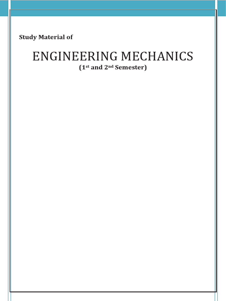 1st Sem Cs El Et 2nd Sem Cv Me Mt Engg. Mechanics SM | PDF | Force ... 1st Sem Cs El Et 2nd Sem Cv Me Mt Engg. Mechanics SM | PDF | Force ...