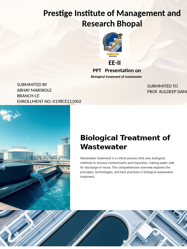 Ee PPT-4 | PDF | Sewage Treatment | Environmental Issues With Water