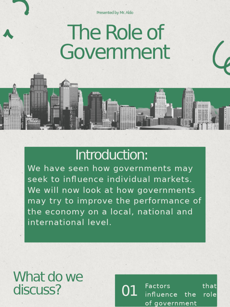 The Role of Goverment - C24 - 10 C | PDF | Employment | Subsidy