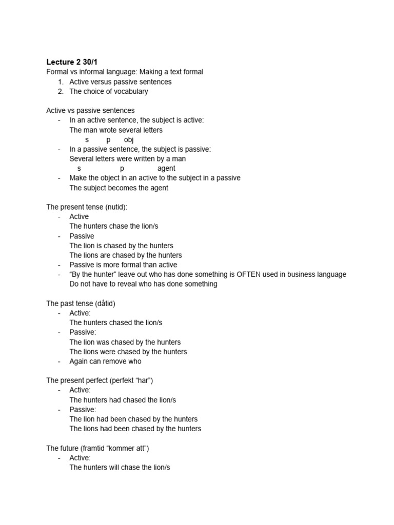 Lecture Notes Business English 1 | PDF | Adverb | Verb