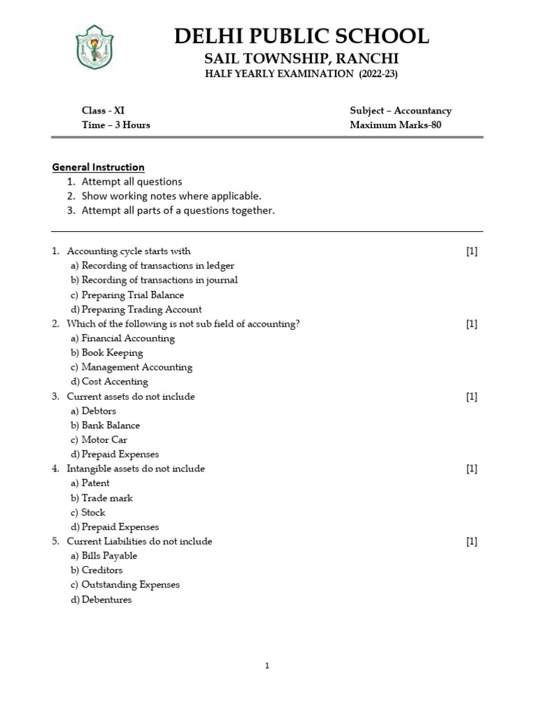 Class Xi Merge PDF | PDF | Debits And Credits | Atomic Orbital