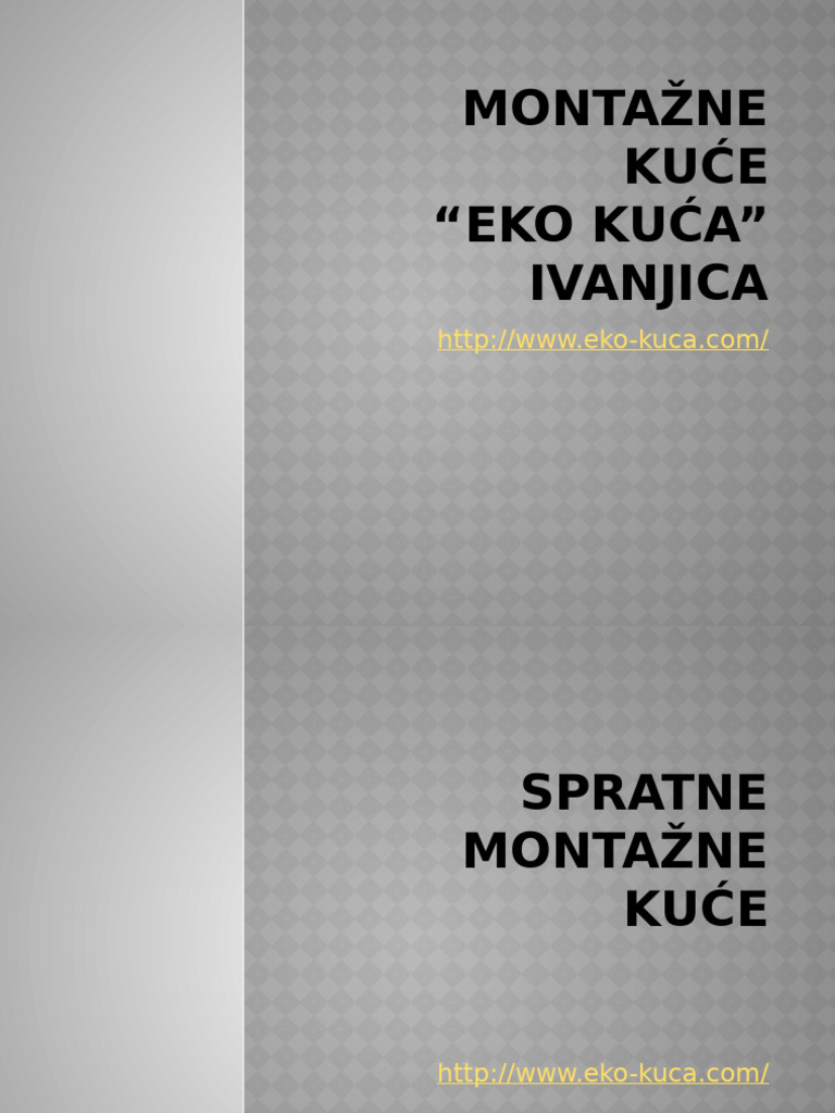 Dokumen - Tips - Spratne Montazne Kuce | PDF