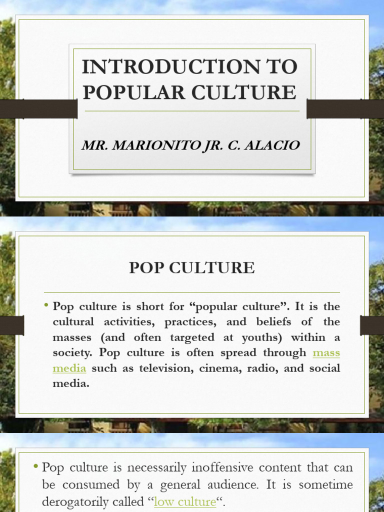 Introduction To Popular Culture | PDF | Jazz | Philippines