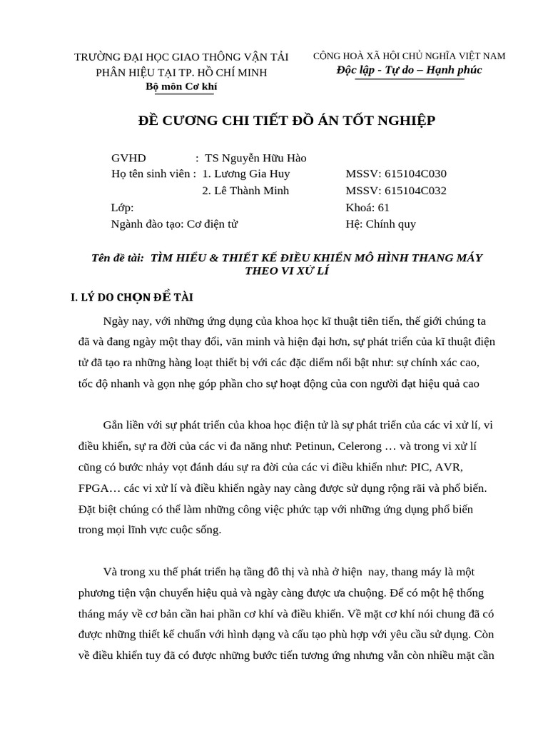 Mau - de Cuong DATN | PDF