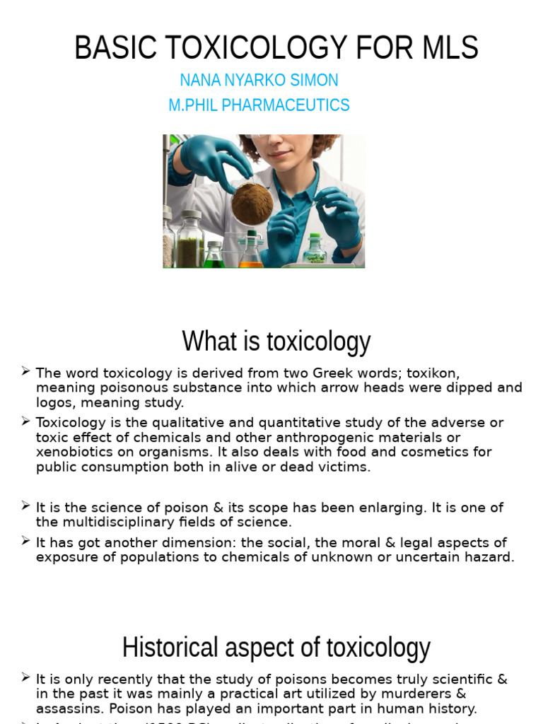 Basic Toxicology For MLS | PDF | Drug Metabolism | Toxicology