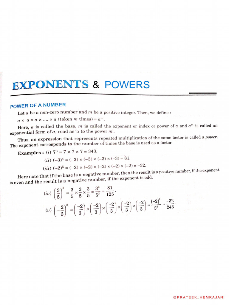Exponents | PDF