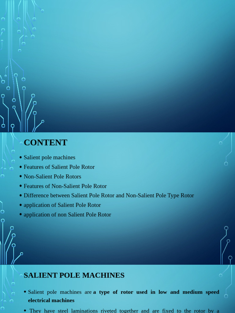 Salient Pole Rotor & Non Salient Pole Rotor | PDF | Turbine | Electric ...