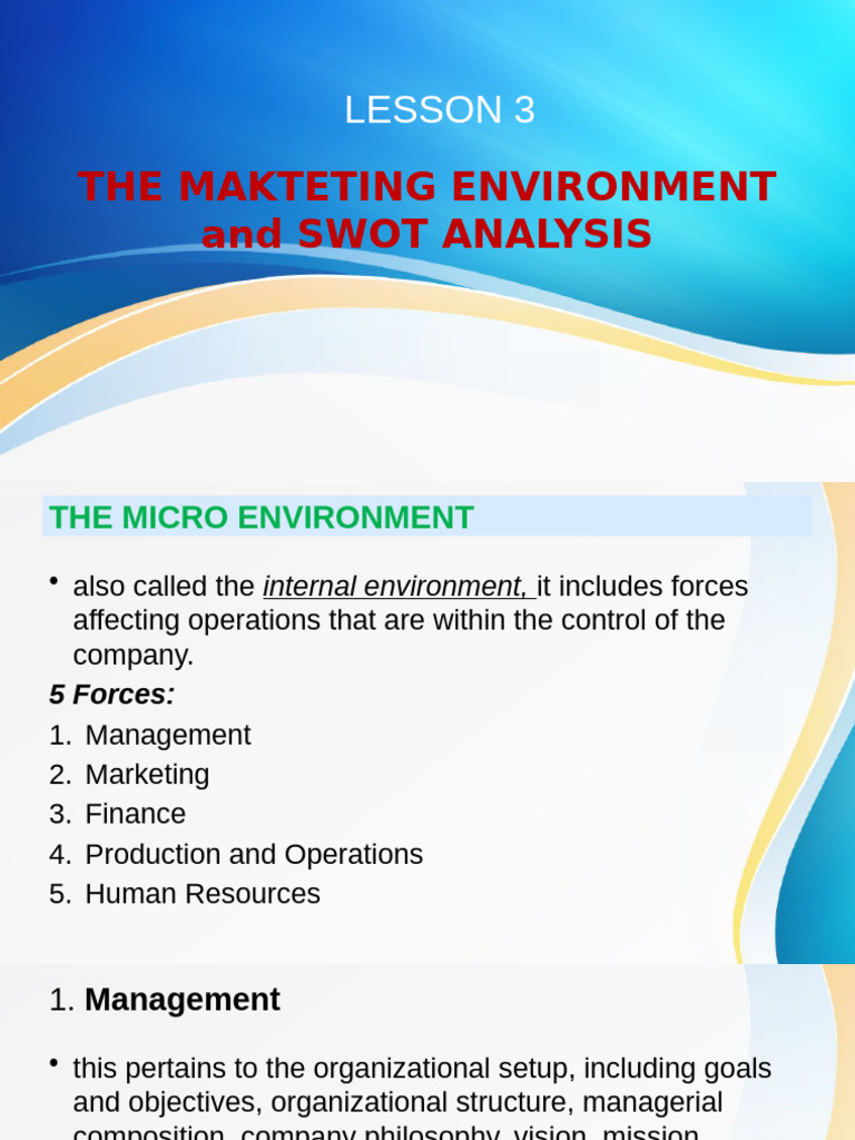 LESSON-3 | PDF | Swot Analysis | Expense