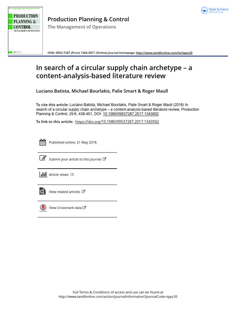 batista2018 | PDF | Logistics | Supply Chain