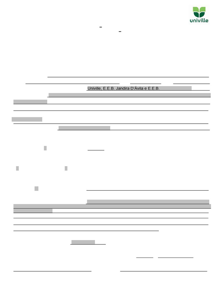 Modelo Preenchido - Relatório de Atividades | PDF | Arte