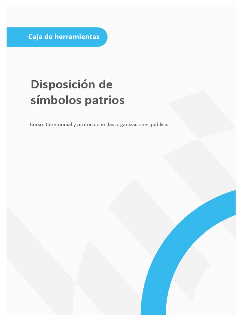 Disposición de Símbolos Patrios Editable 2021 VF | PDF