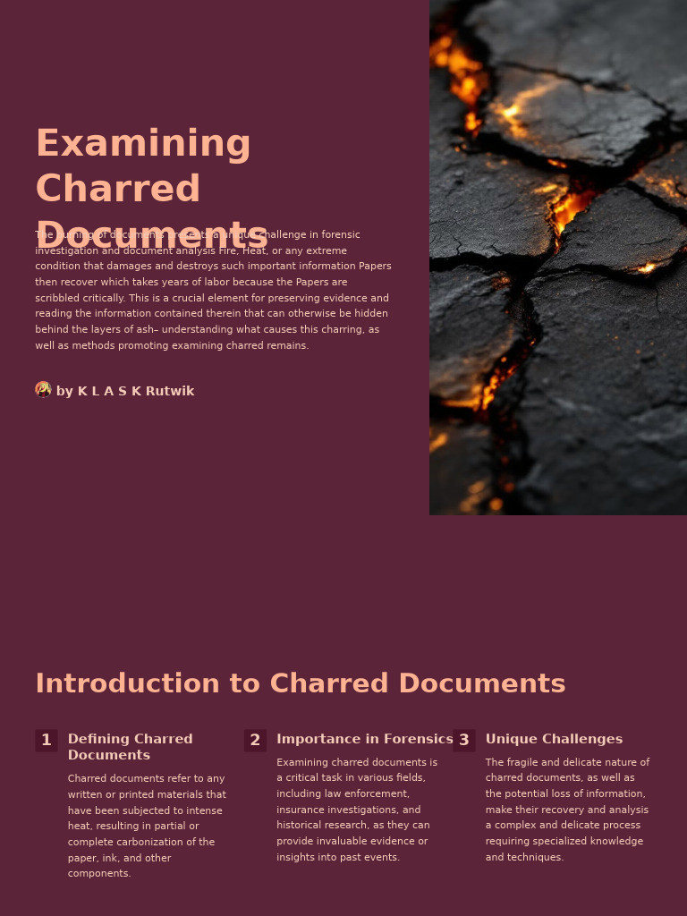 Forensic Analysis of Charred Documents | PDF | Technology & Engineering