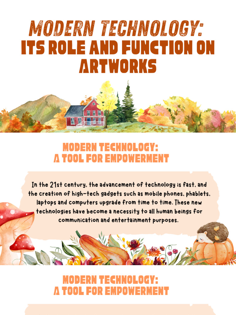 Modern Technology Its Role and Function On Artworks | PDF ...