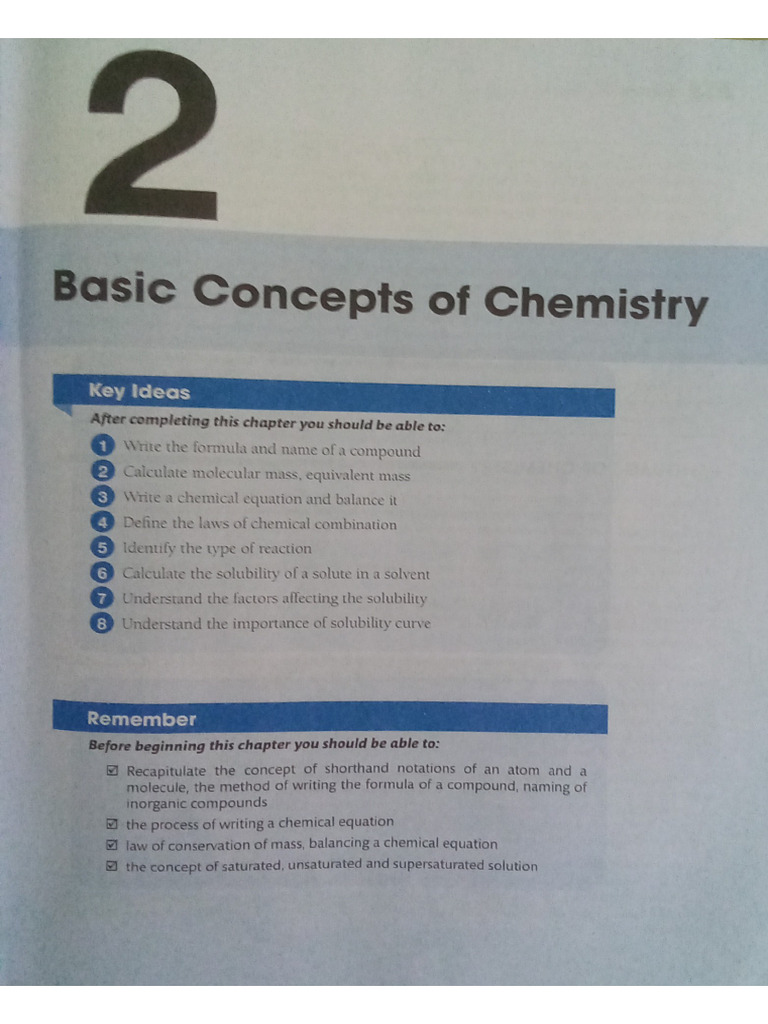 Chem (CH-2) Basic Concept of Chem | PDF