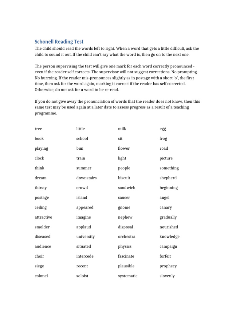 Schonell_Reading_Test | PDF