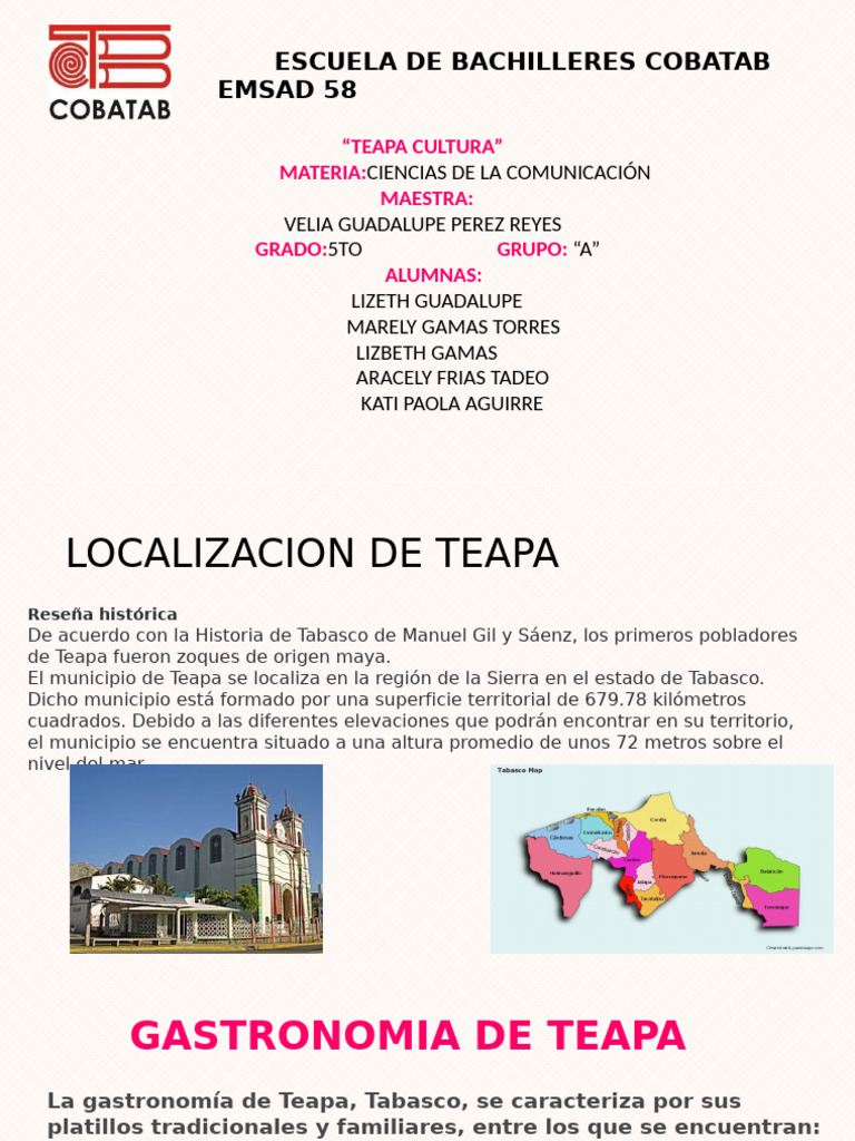 Descubre Teapa: Cultura y Tradición | PDF
