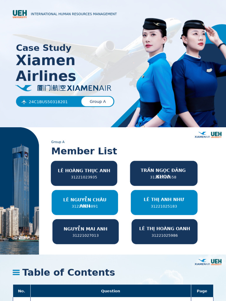GroupA Xiamen Airlines | PDF | Cost Of Living | Employee Retention