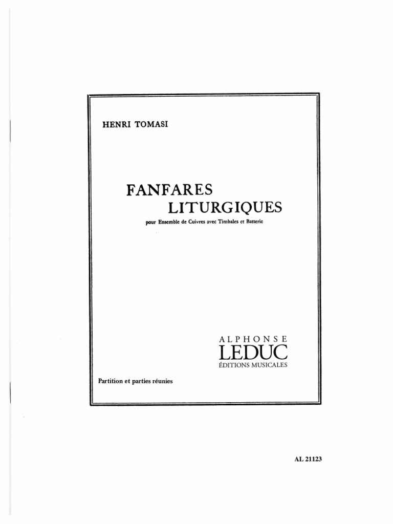 01 Tomasi, H. Fanfare FS | PDF