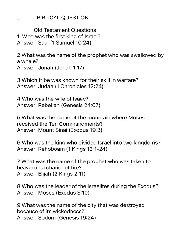 Biblical Question | PDF | Politics | History