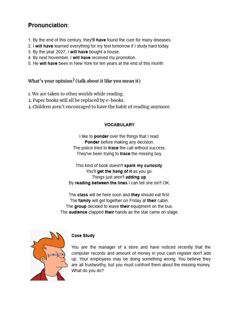 Advanced English Lesson - The Active Reader | PDF | Books | Reading ...