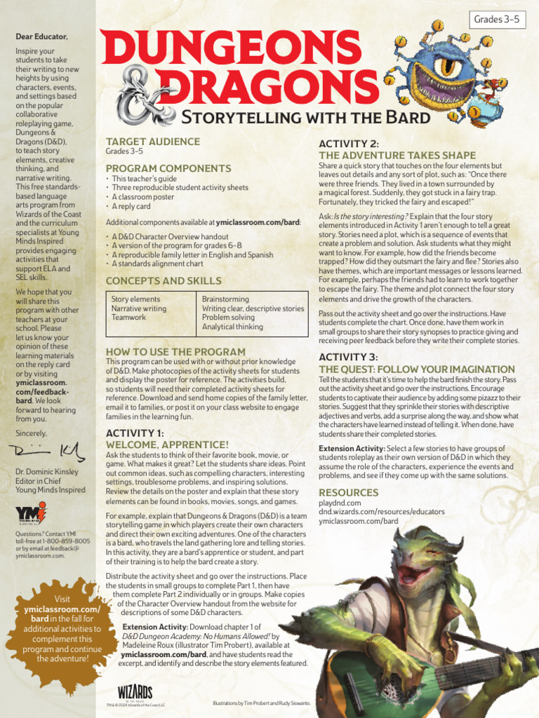 Storytelling With The Bard | PDF | Dungeons & Dragons | Storytelling