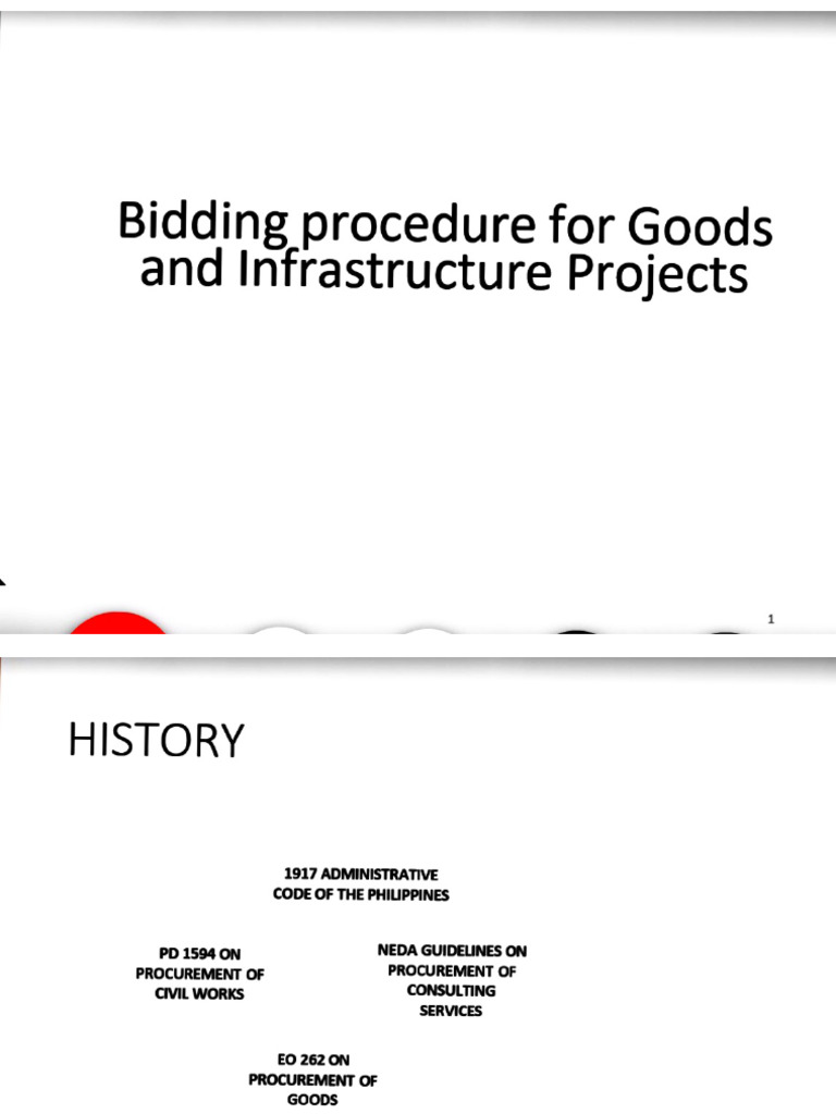 Bidding Procedure For Goods and Infrastructure Projects | PDF