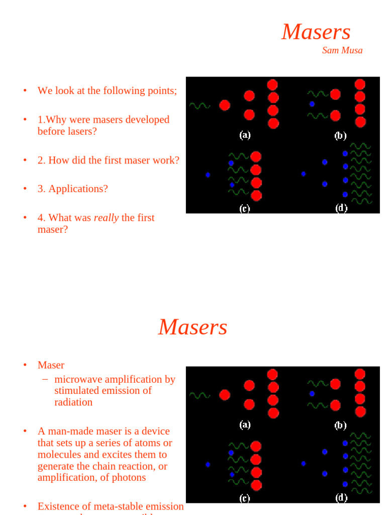 MASER WP | PDF | Laser | Radiation