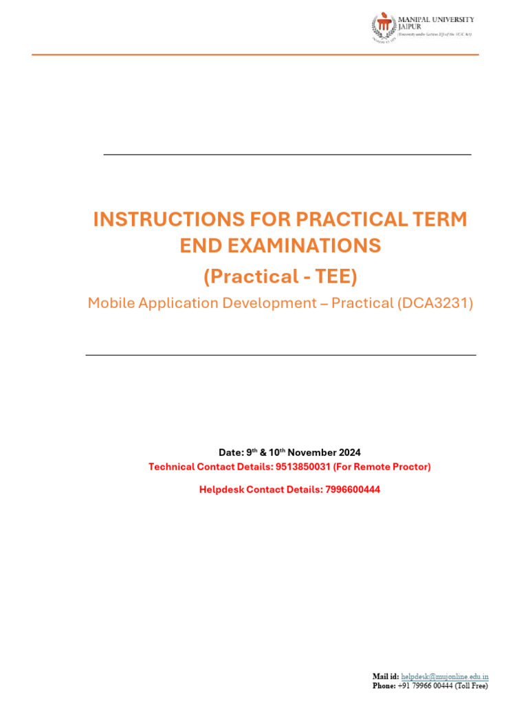 Learner Manual PracticalTEE MAD BCA Sem 6 v2.0 | PDF | Icon (Computing ...